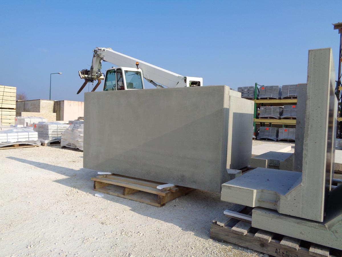 Mur de soutènement préfabriqué en béton armé, muret en L lisse ...