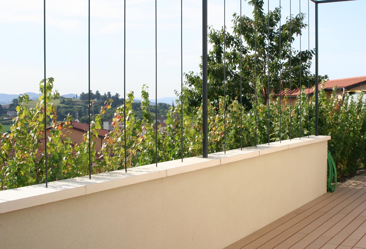 Couvertine béton plate 1 m blanche ou grise (couvre-mur plat, chaperon ...